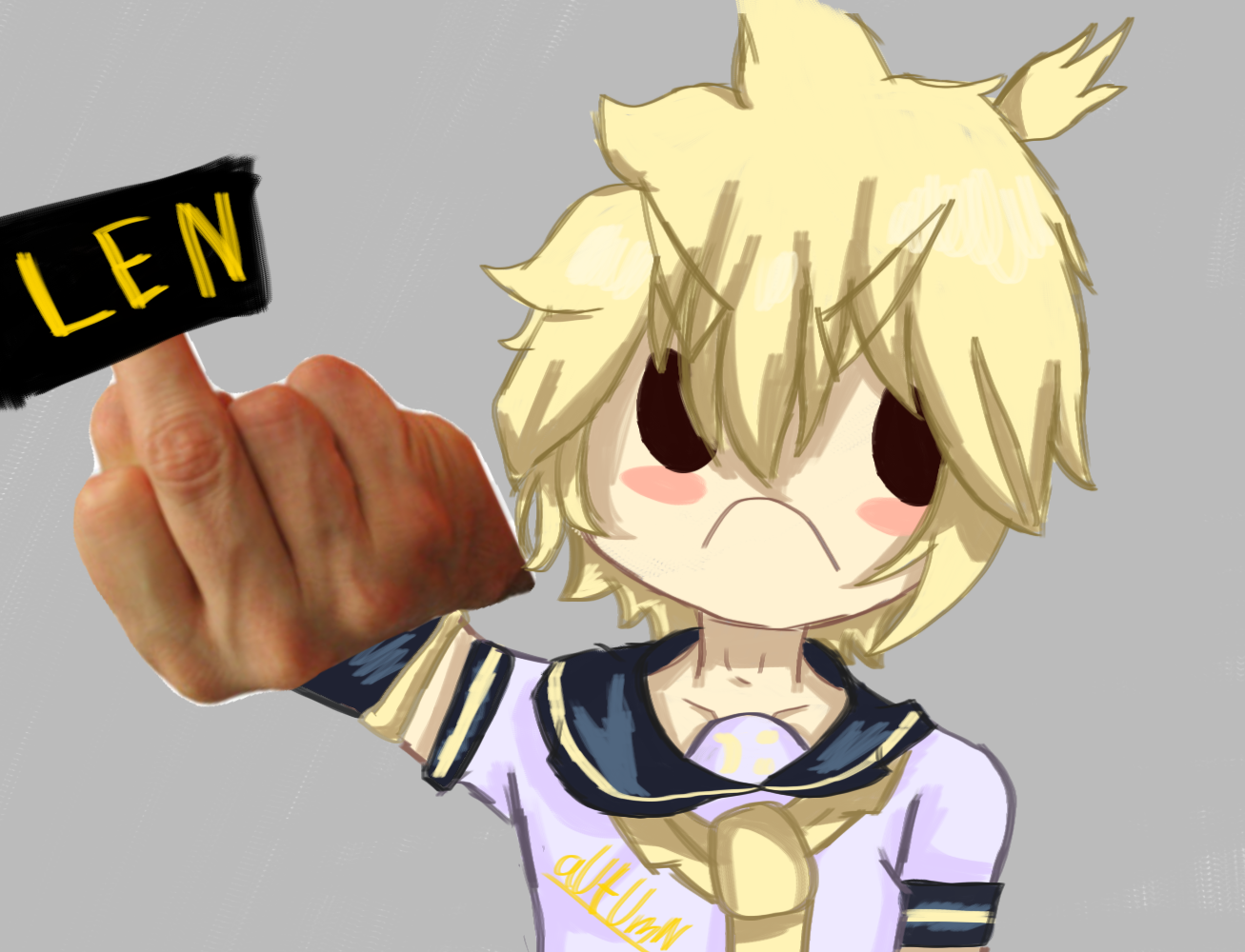 He's mad bc you stole his banana... - ibisPaint