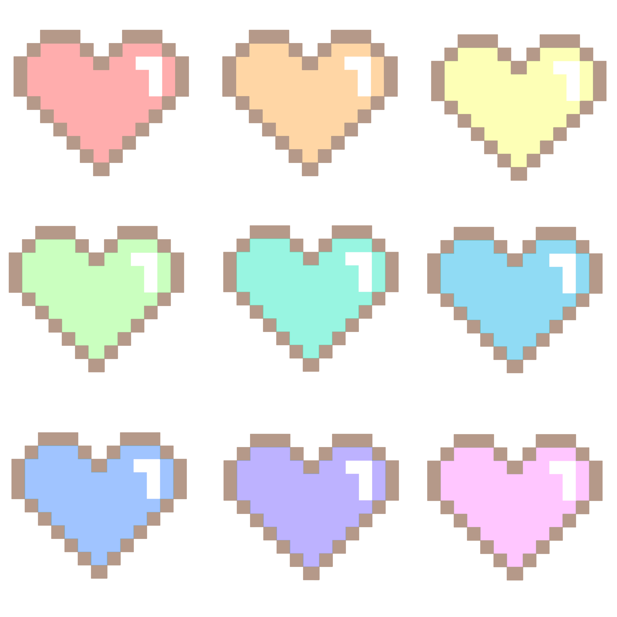 Hearts (pixels) - ibisPaint