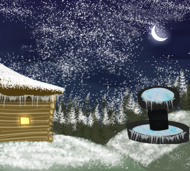 Snowy Cabin - ibisPaint