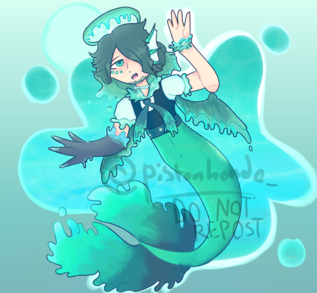 Raphael the merman angel! (oc) - ibisPaint