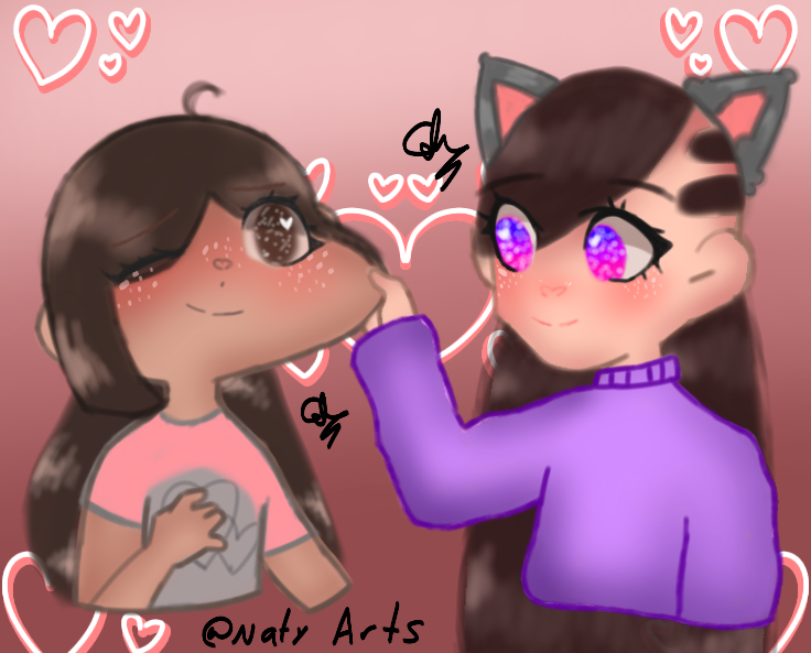 Gatuqui y la creadora 💜🩷 - ibisPaint