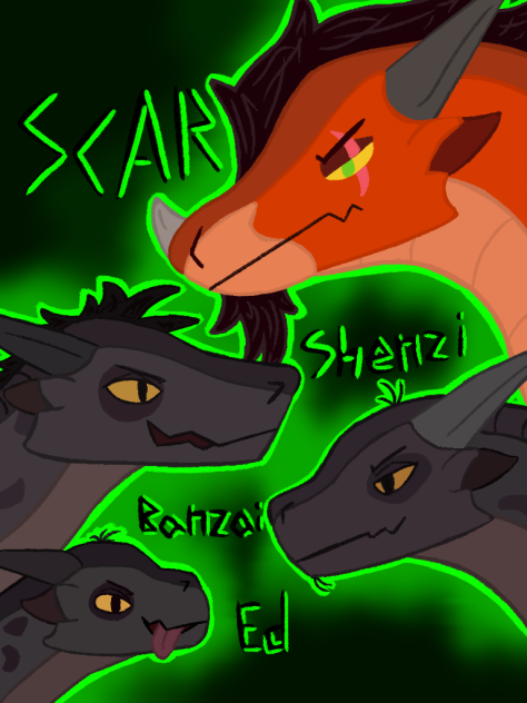 Scar, Shenzi, Banzai, and Ed - ibisPaint