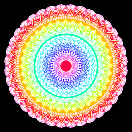 rainbow mandala - ibisPaint
