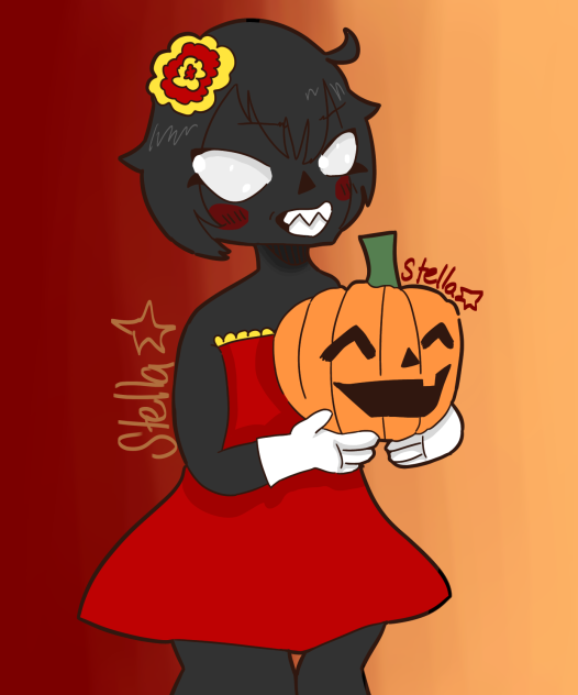 Pumpkin head gal - ibisPaint