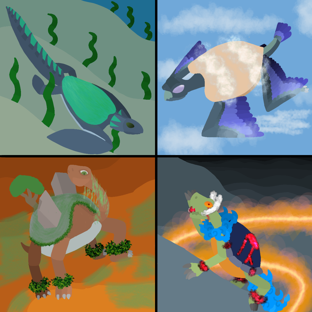 The four elements - ibisPaint