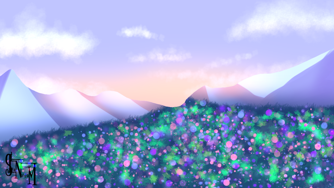 bukit taman bunga - ibisPaint