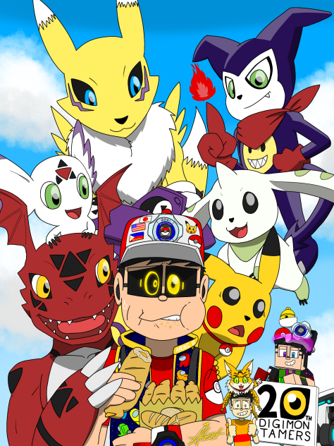 Pokemon X Digimon Tamers 20th - ibisPaint