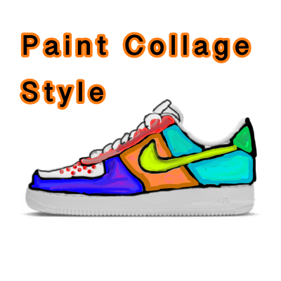Painted Collage Style Nike - ibisPaint