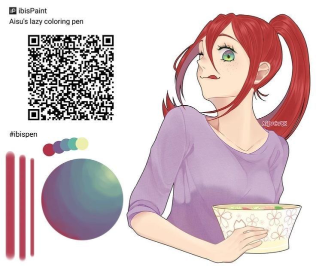 Lazy coloring pen - ibisPaint