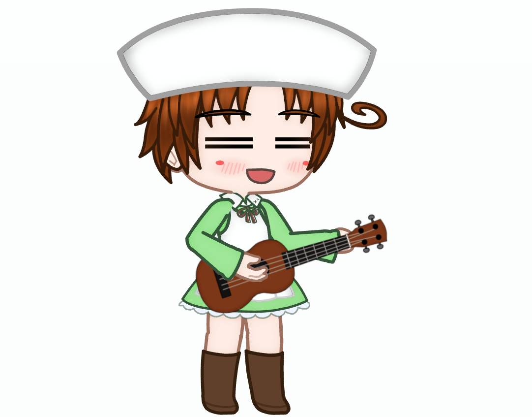 Chibitalia playing ukulele - ibisPaint