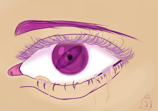 oeil rose-Pink eye test - ibisPaint