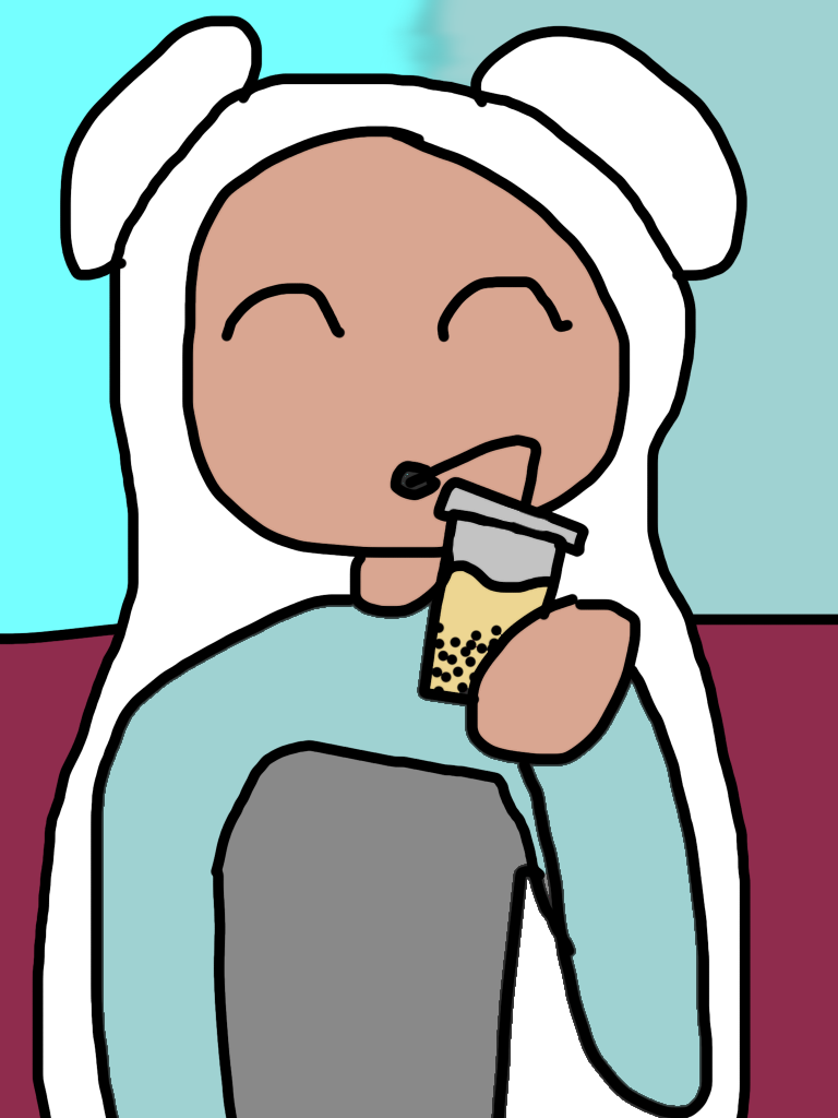 Me drinking boba - ibisPaint