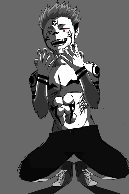 Speed Drawing - Sukuna - Jujutsu Kaisen - ibisPaint