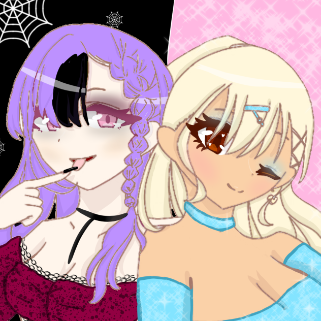 [Collab] The Pretty Girl And The Goth - ibisPaint