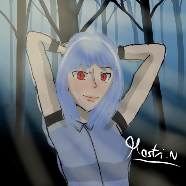 illustration of a woman's image - ibisPaint