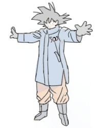 Drawing Goku + blue Jacket in Brolymove - ibisPaint