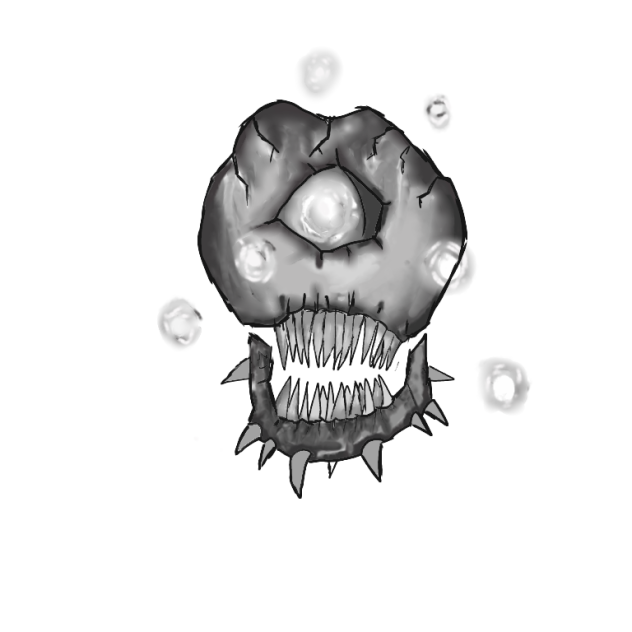 D&D Death Tyrant Beholder - B&W - ibisPaint