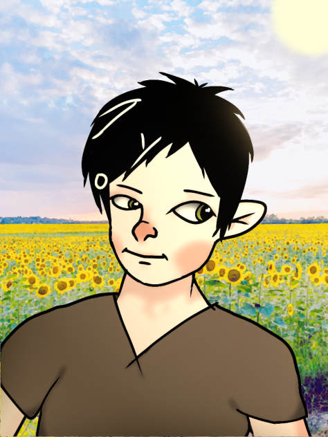 Man in the fields - ibisPaint