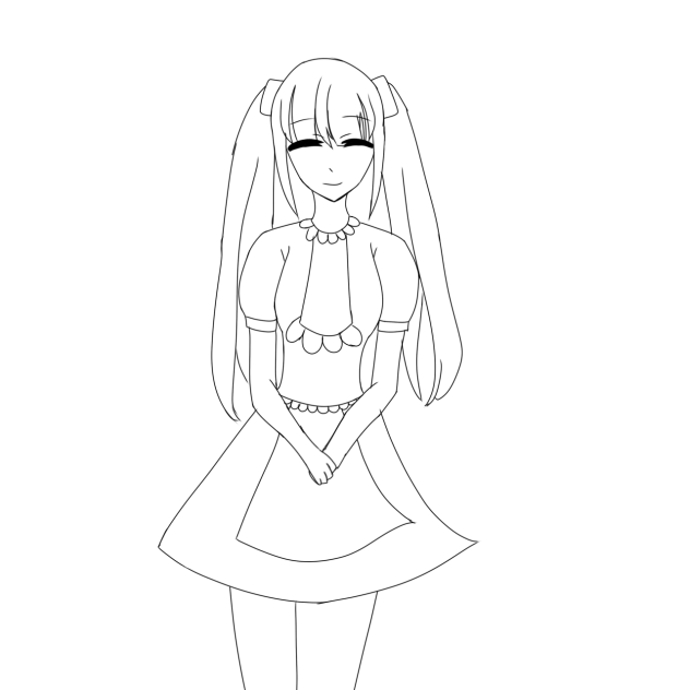 Little maid outline - ibisPaint