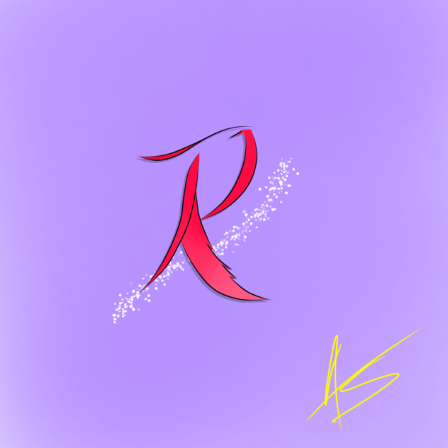 R letter logo - ibisPaint