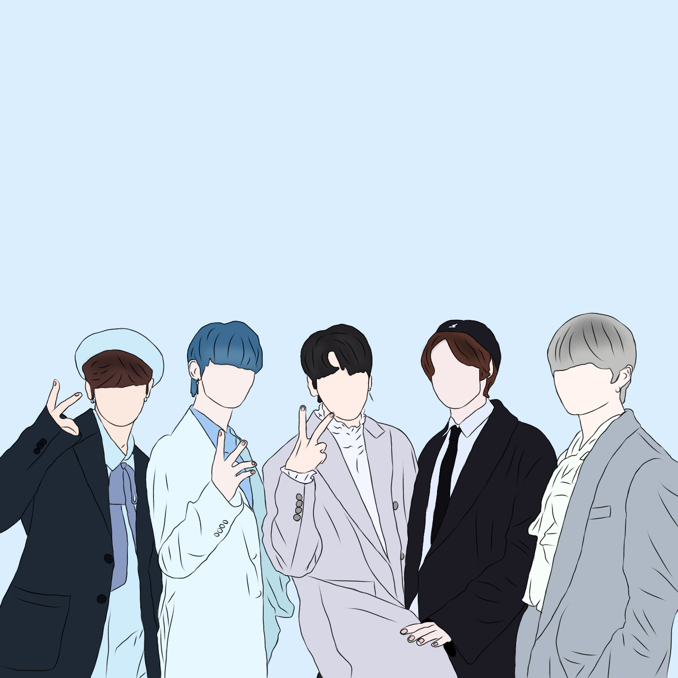 Tomorrow x together (txt) faceless art - ibisPaint