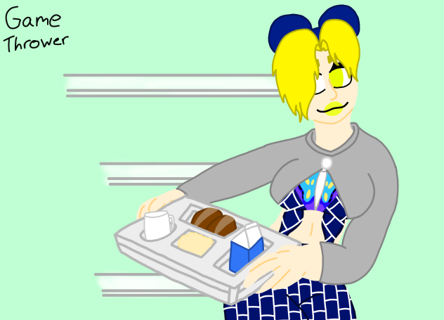 Jolyne with her lunch tray - ibisPaint