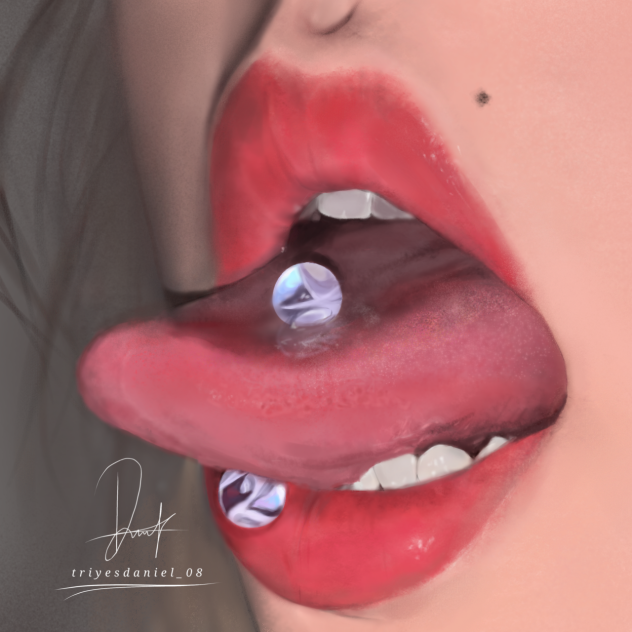 redraw lips - ibisPaint