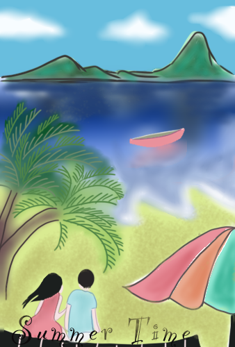 Drawing with me summer time using ibis - ibisPaint