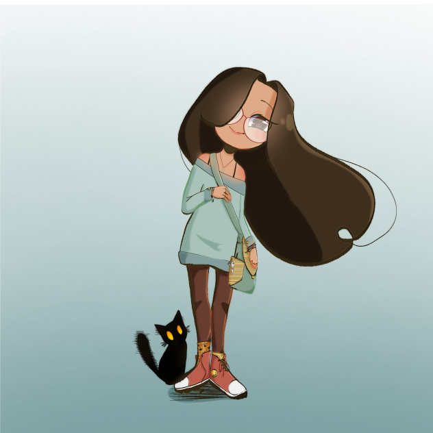 cartoonifying myself - ibisPaint