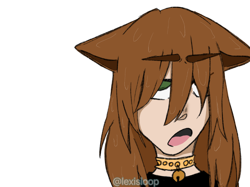 Wet anime cat girl - ibisPaint