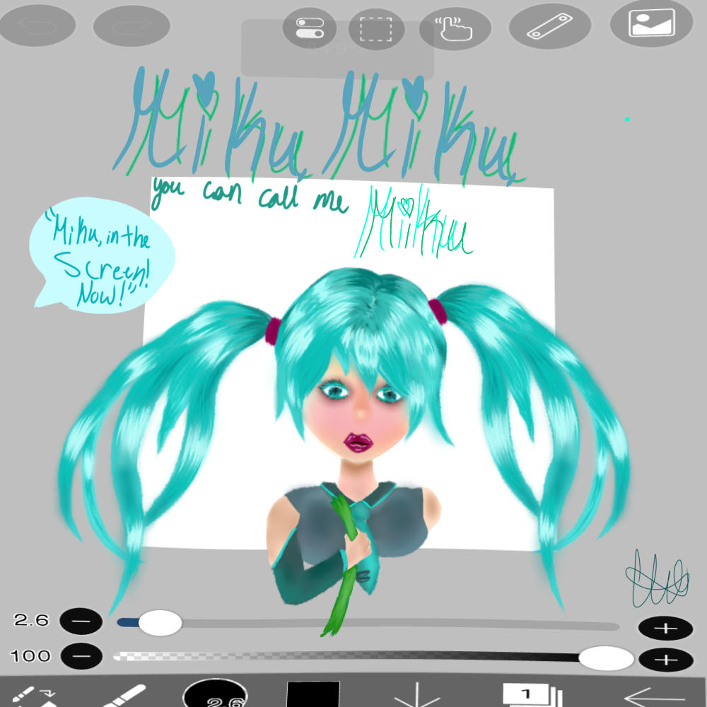 Miku escaped the digital world 😅 - ibisPaint