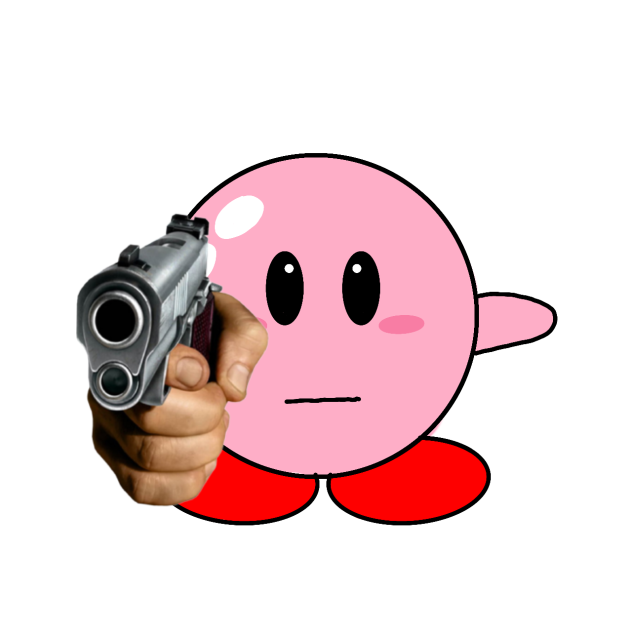 Kirby with a gun - ibisPaint