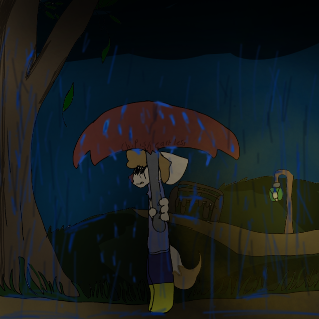 rain scene that took to long - ibisPaint