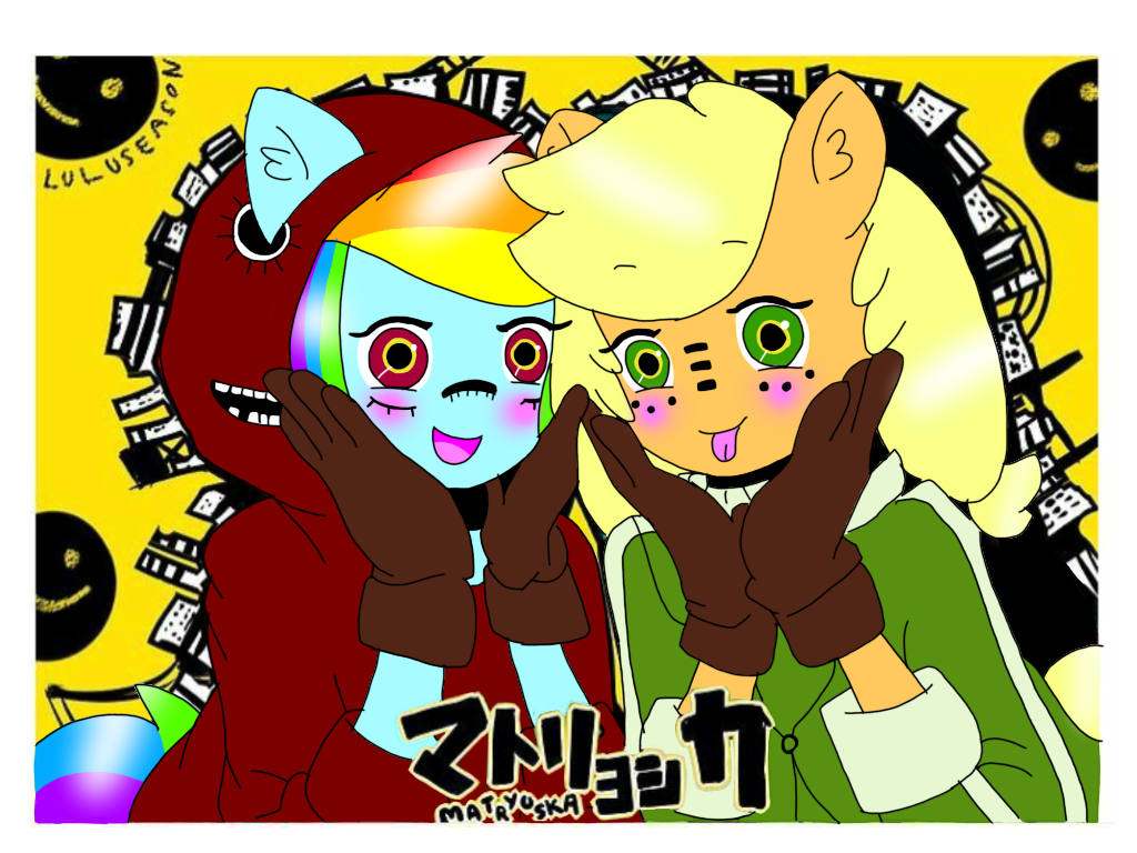 matryoshka Apple jack and rainbow dash - ibisPaint