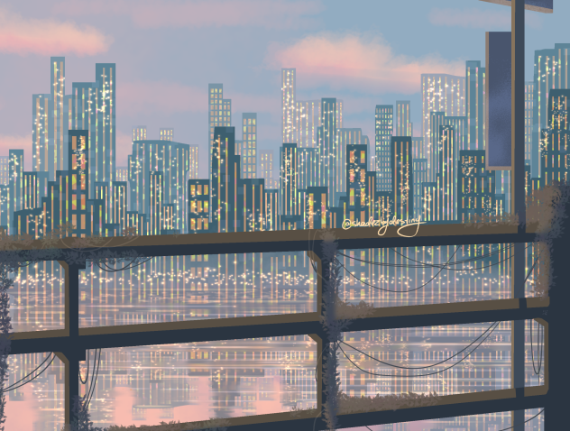 City skyline (modern) - ibisPaint