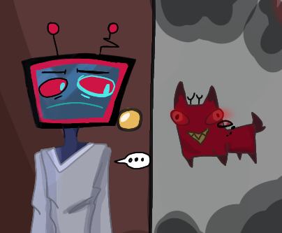 the reason why vox is afraid of Alastor - ibisPaint