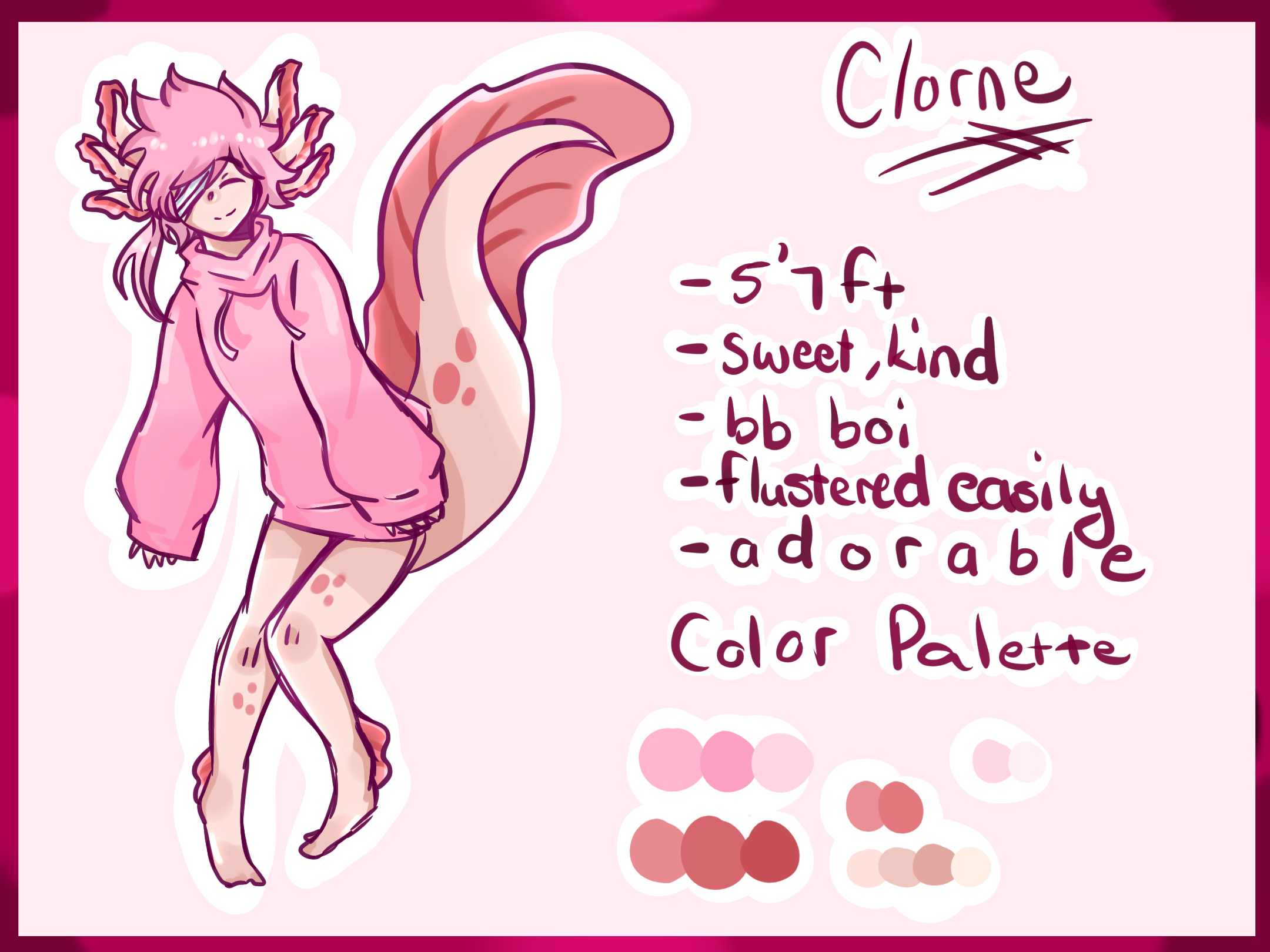 Axolotl oc humanised-ish - ibisPaint