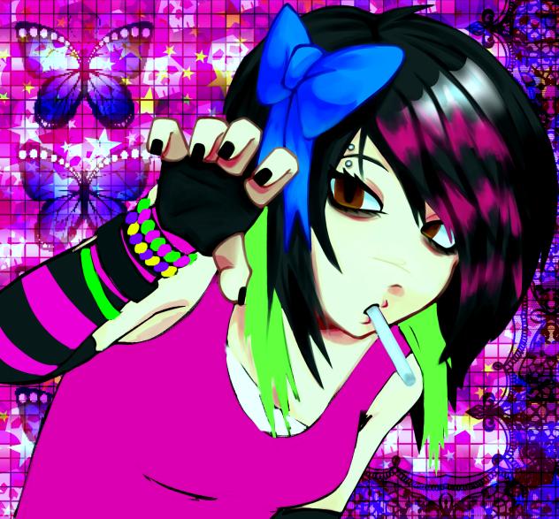 pretty scene girl🤑🤑🤑🤑🤑🤑🤑 - ibisPaint