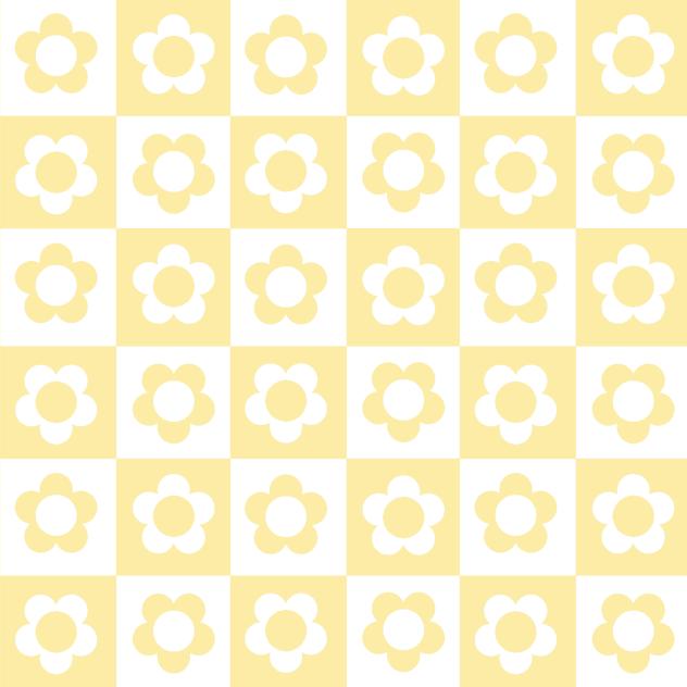 Y2K Flower Background mono color Yellow - ibisPaint