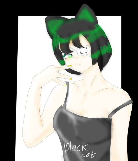 black cat girl - ibisPaint