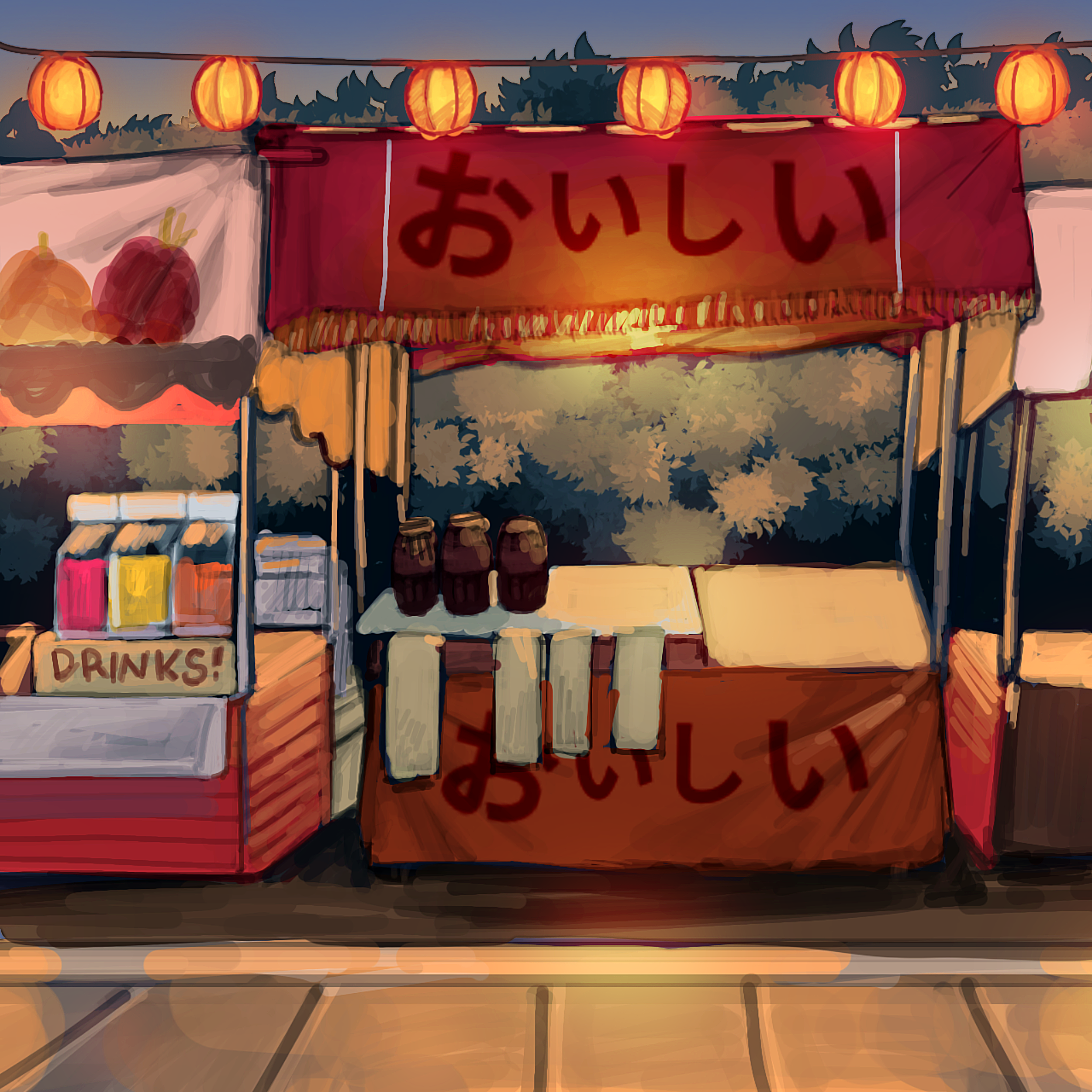 food stalls - ibisPaint