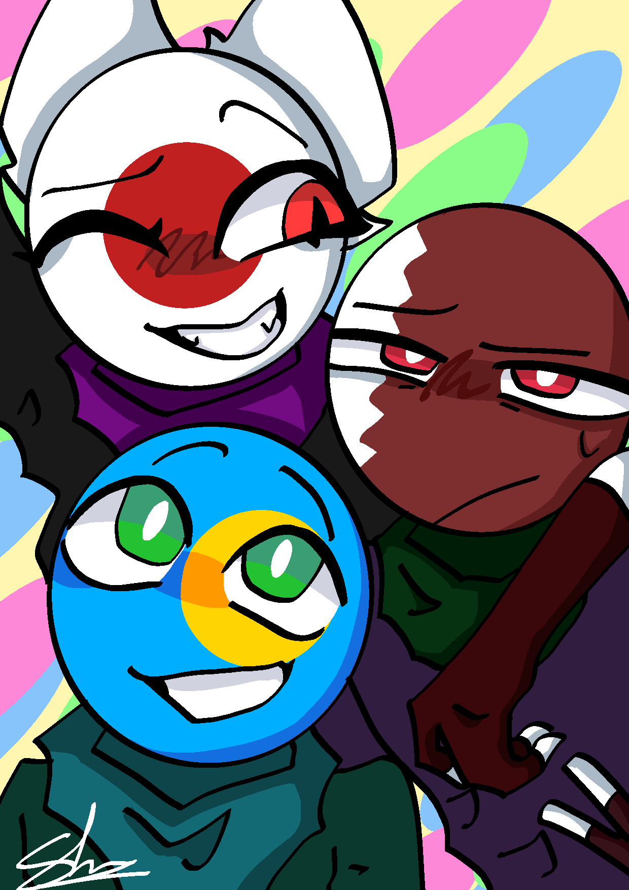 Japan,Palau And Qatar!! - ibisPaint