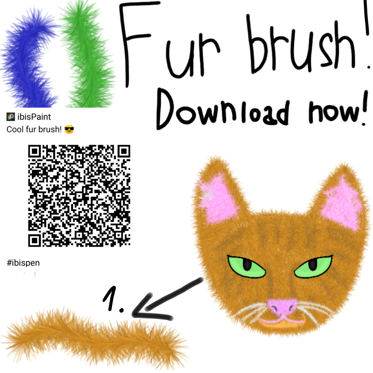 Cool fur brush😎 - ibisPaint