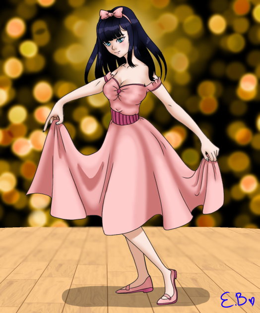 Commission pink dress 💃 - ibisPaint
