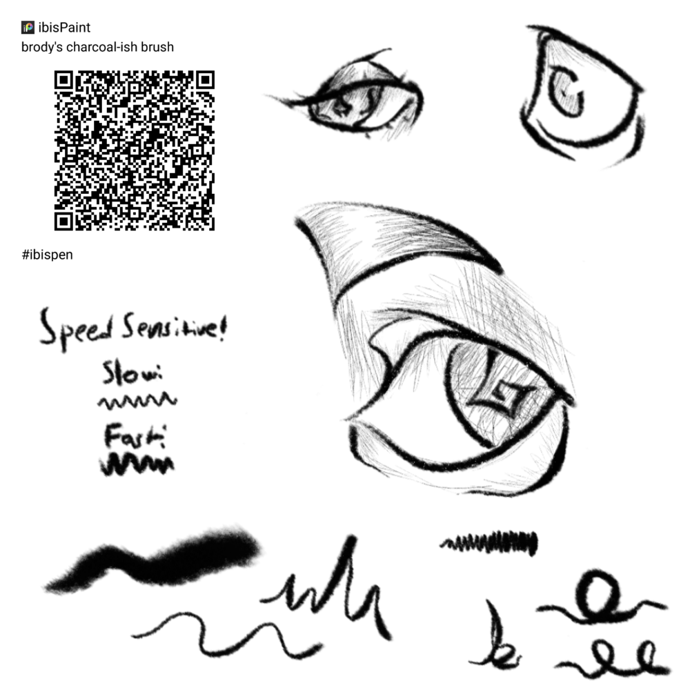 charcoal-ish brush - ibisPaint