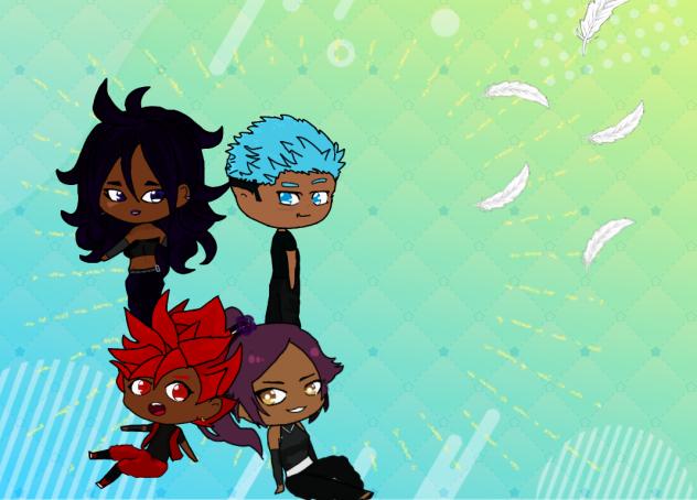 Kai, Luna, Arcane, & Yoruichi (chibi) - ibisPaint