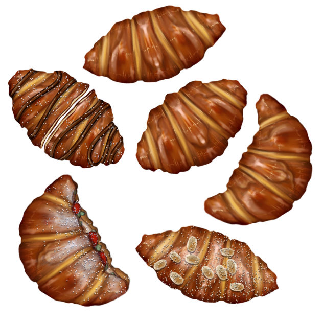 Croissants 🥐🥐🥐 - ibisPaint