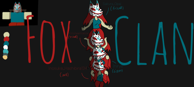 Fox Clan 🦊🦊🦊🦊 (Colored) - ibisPaint