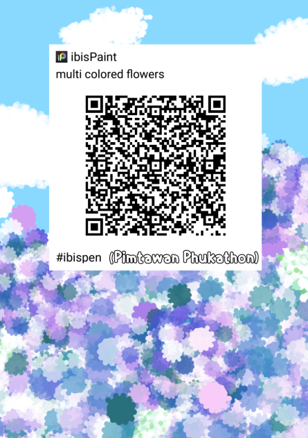 multi colored flowers - ibisPaint