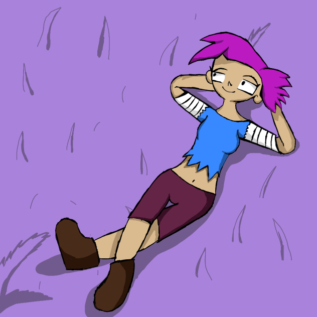 Enid on the Lavender Grass(OK KO Fanart) - ibisPaint